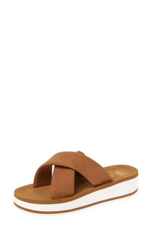 MALVADOS Gwen Criss-cross Platform Slide Sandal