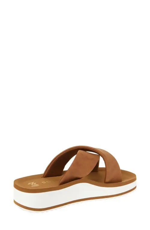 MALVADOS Gwen Criss-cross Platform Slide Sandal