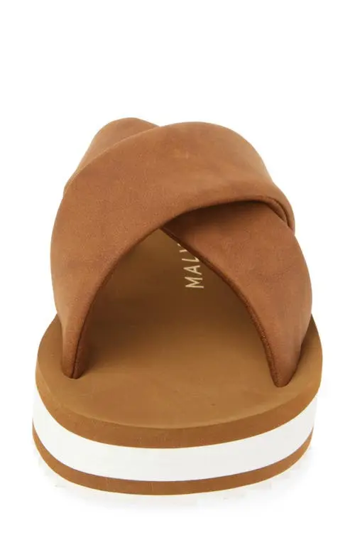 MALVADOS Gwen Criss-cross Platform Slide Sandal