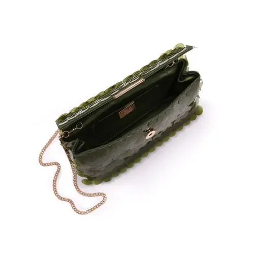 Badgley Mischka Kit Payette Sequin Envelope Clutch - Olivine