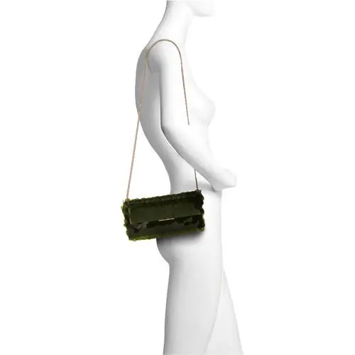 Badgley Mischka Kit Payette Sequin Envelope Clutch - Olivine