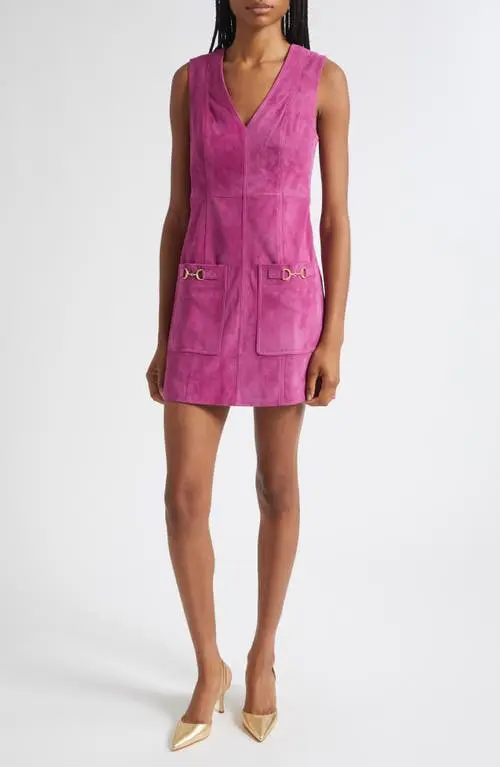 Ulla Johnson Sloane Suede Mini Dress - Iris