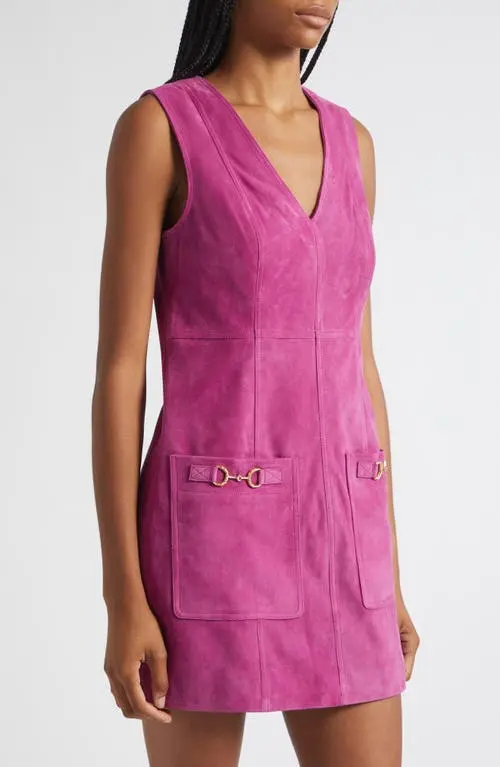 Ulla Johnson Sloane Suede Mini Dress - Iris