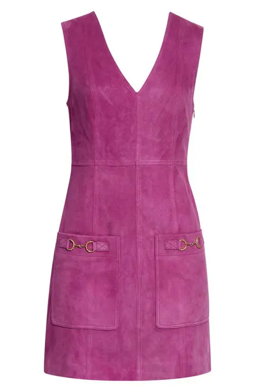 Ulla Johnson Sloane Suede Mini Dress - Iris