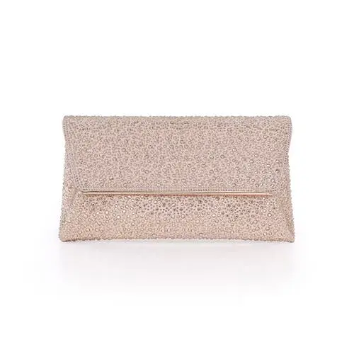 Badgley Mischka Juliet Mixed Crystal Envelope Clutch - Champagne