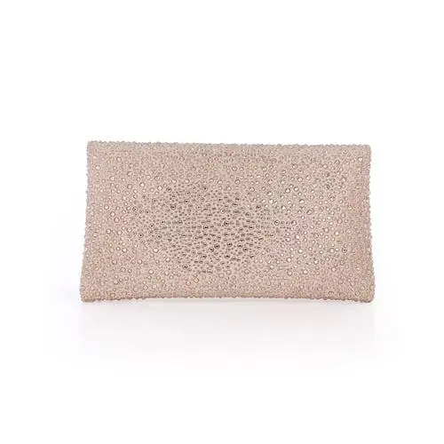 Badgley Mischka Juliet Mixed Crystal Envelope Clutch - Champagne