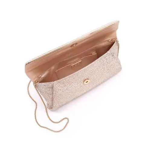 Badgley Mischka Juliet Mixed Crystal Envelope Clutch - Champagne