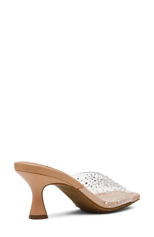 Anne Klein Jerilyn Crystal Embellished Clear Slide Sandal