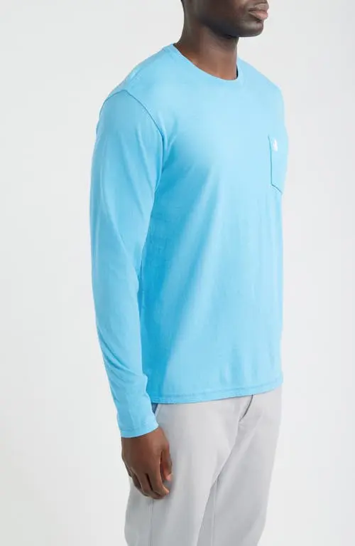 Johnnie-o Blue Agave Long Sleeve Pocket T-shirt