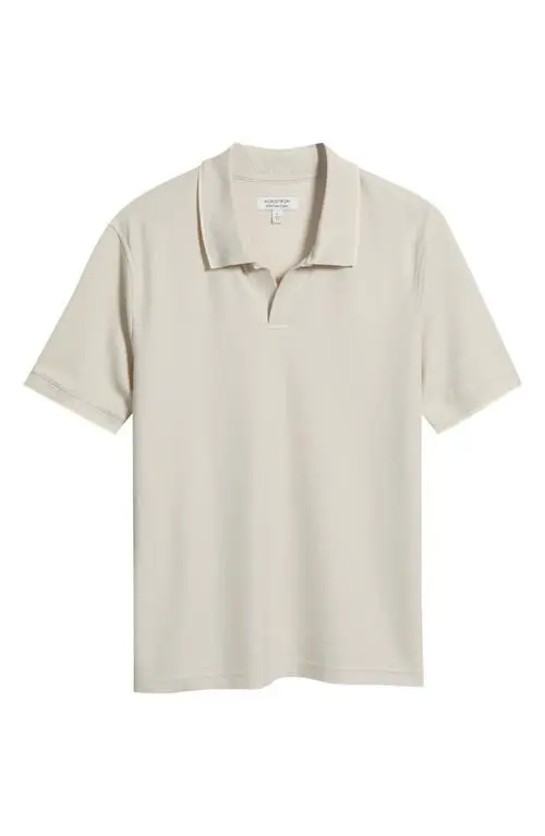 Nordstrom Piqué Johnny Collar Shirt - Grey Moonbeam