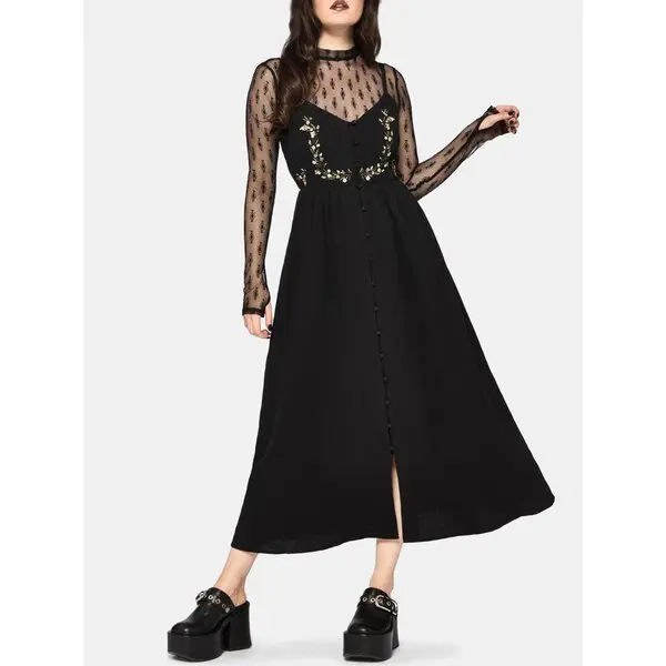 DISTURBIA Abundance Cotton Floral Dress