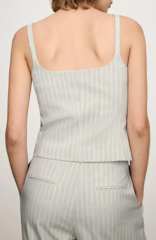 Mango Striped Square-neck Waistcoat