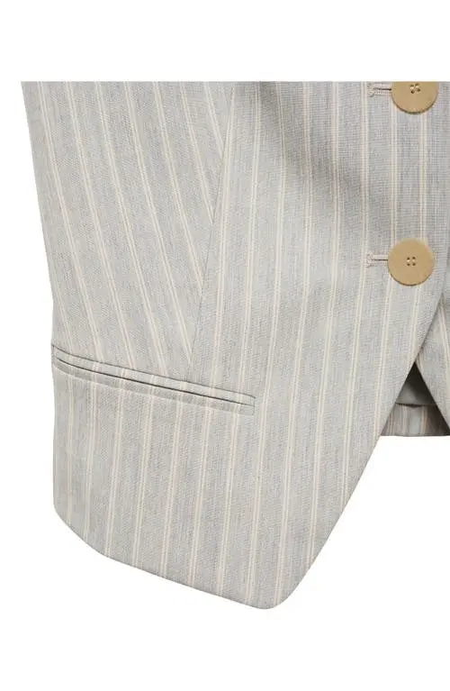 Mango Striped Square-neck Waistcoat