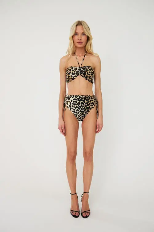 CRAS Hilda Bandeau Bikini Top - Urban Leopard