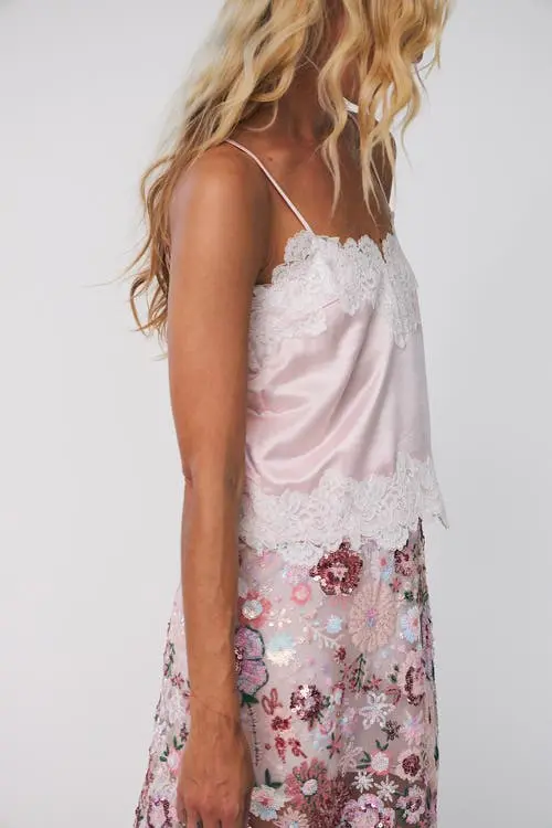 CRAS Everly Lace Trim Camisole Top