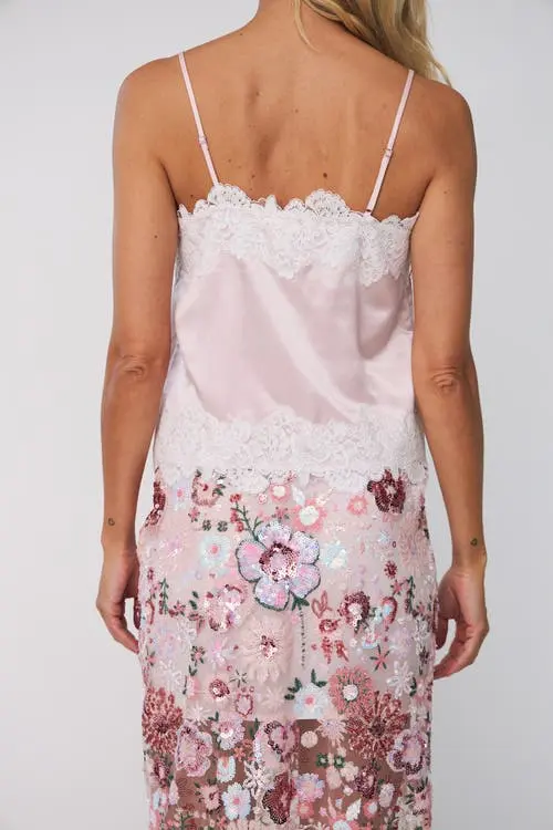 CRAS Everly Lace Trim Camisole Top