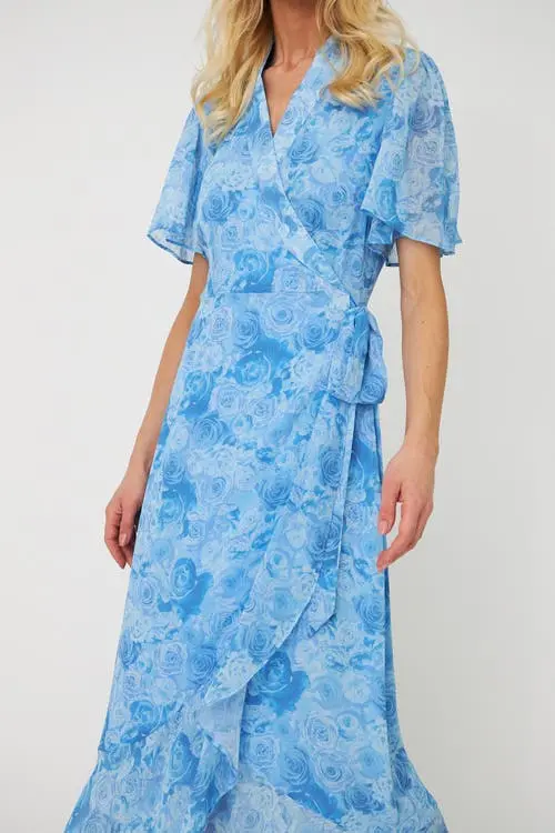 CRAS Linea Floral Wrap Midi Dress