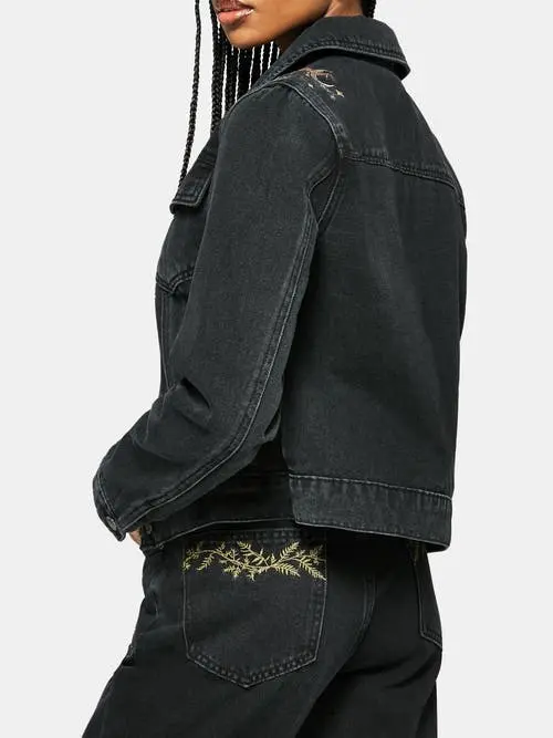 DISTURBIA Abellona Embroidered Denim Jacket