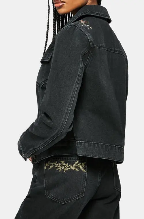DISTURBIA Abellona Embroidered Denim Jacket