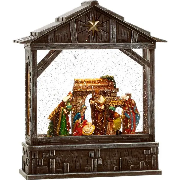 MARK ROBERTS Holy Family Stable Scene With Led