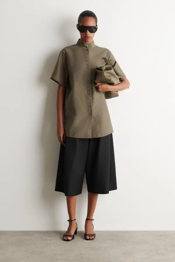 Cos Fluid High-collar Shirt