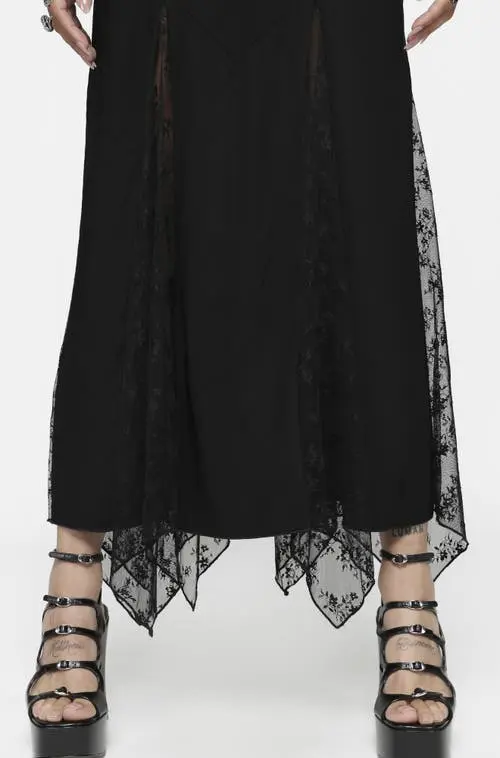 DISTURBIA Endora Lace Side Panel Maxi Dress