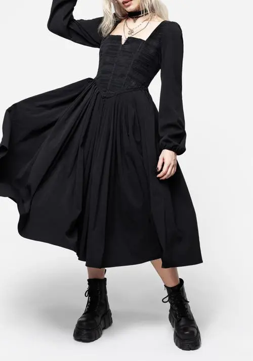 DISTURBIA Mina Corset Midi Dress