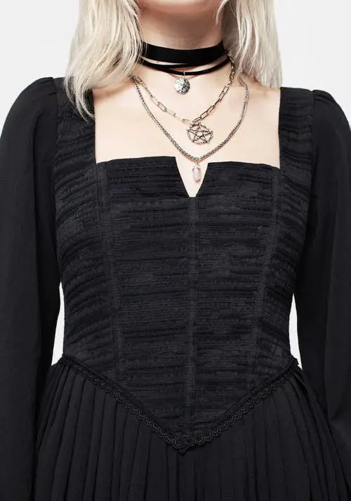 DISTURBIA Mina Corset Midi Dress