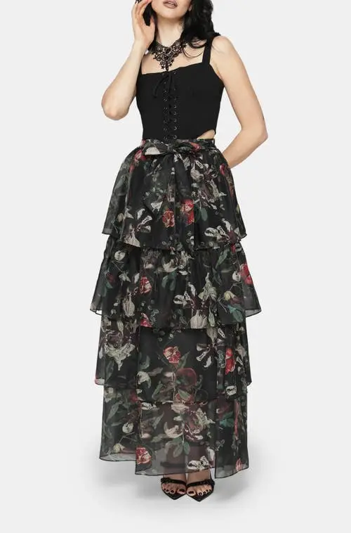 DISTURBIA Anara Tiered Maxi Skirt