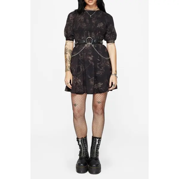 DISTURBIA Cashmere Woodland Moth Mini Dress