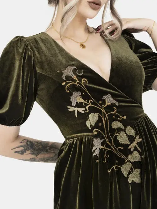 DISTURBIA Noura Floral Dragonfly Midaxi Dress