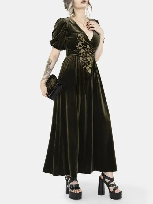 DISTURBIA Noura Floral Dragonfly Midaxi Dress