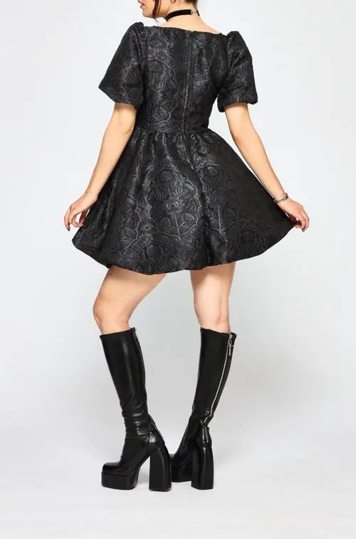 DISTURBIA Nocturna Jacquard Mini Dress