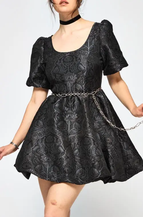 DISTURBIA Nocturna Jacquard Mini Dress