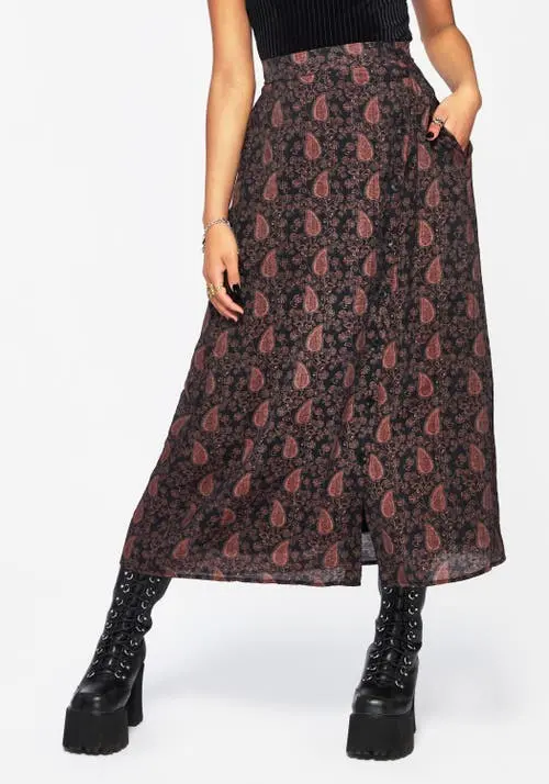 DISTURBIA Isola Button Up Midaxi Skirt