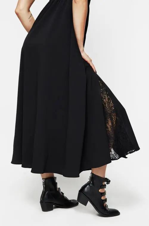DISTURBIA Taissa Lace Button-up Midi Dress