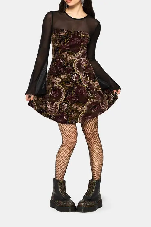 DISTURBIA Effie Baroque Strapless Mini Dress