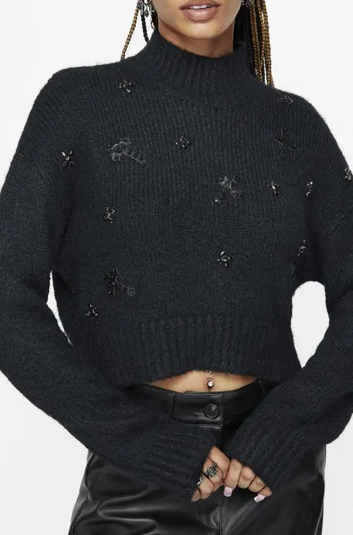 DISTURBIA Phantom Cotton Cross Sweater