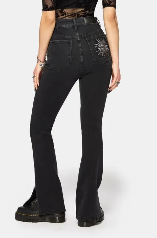 DISTURBIA Reina Celestial Denim Kick Flare Jean