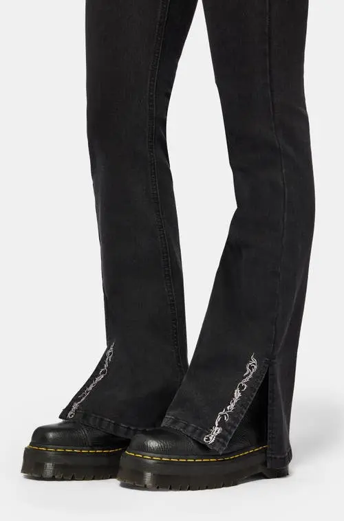 DISTURBIA Reina Celestial Denim Kick Flare Jean