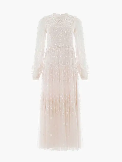 NEEDLE & THREAD Clover Long Sleeve Maxi Gown