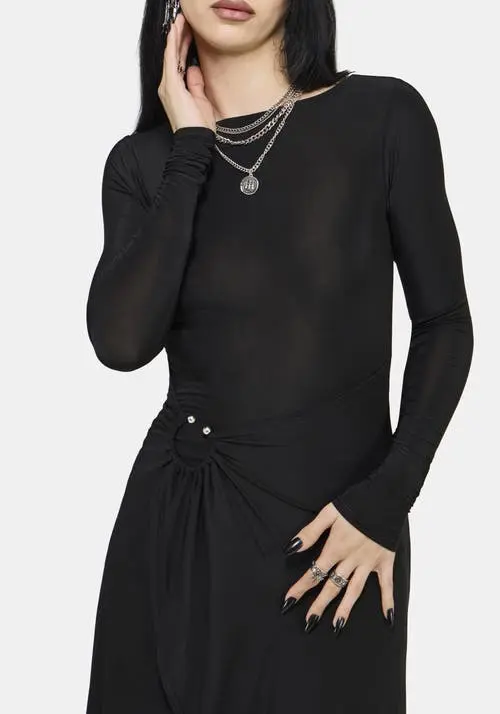 DISTURBIA Bellamira Ring Waist Midaxi Dress