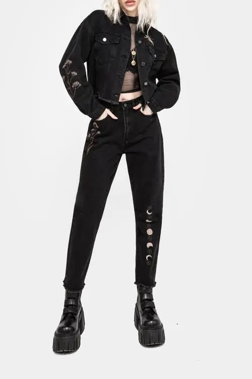 DISTURBIA Griffinfly Distressed Denim Jacket