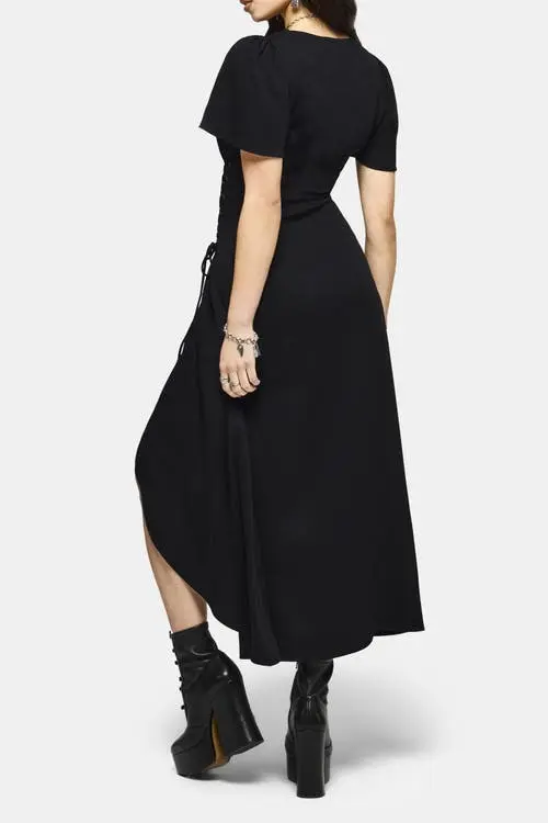 DISTURBIA Sableine Wrap Midaxi Dress