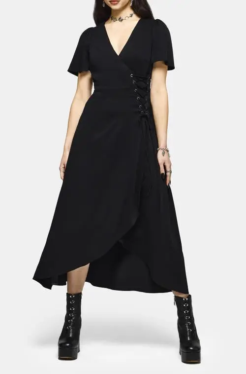 DISTURBIA Sableine Wrap Midaxi Dress