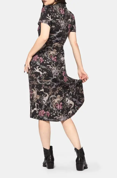 DISTURBIA Enchanted Forest Midi Shirt Dress