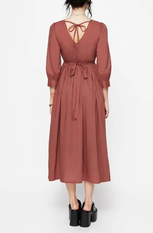 DISTURBIA Cavern Cotton Broderie Midi Dress
