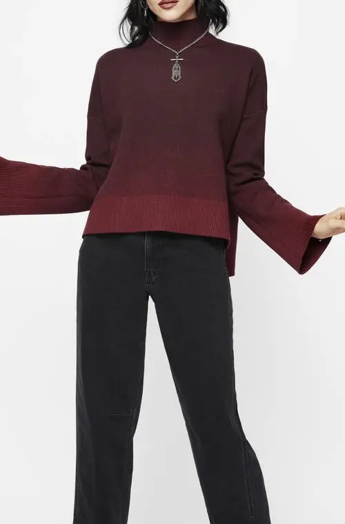 DISTURBIA Nightjar Ombre Knit High Neck Sweater