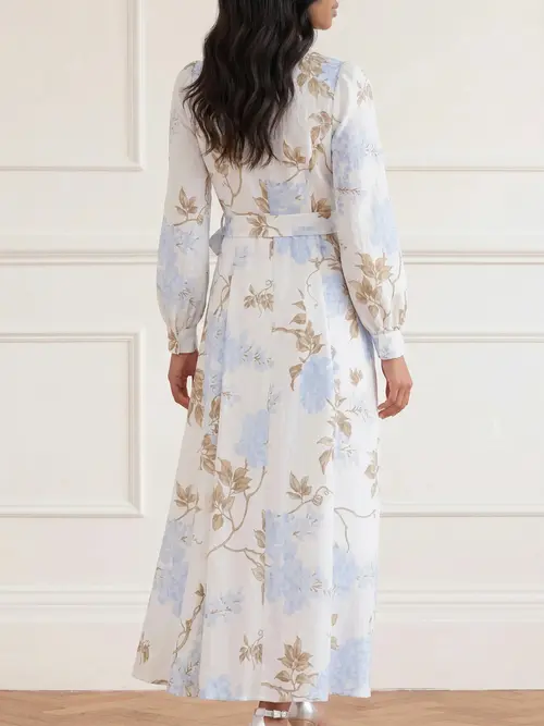 NEEDLE & THREAD Wisteria Jacquard Shirt Dress
