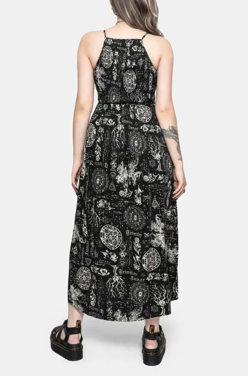 DISTURBIA Trinity Moon Halterneck Midaxi Dress
